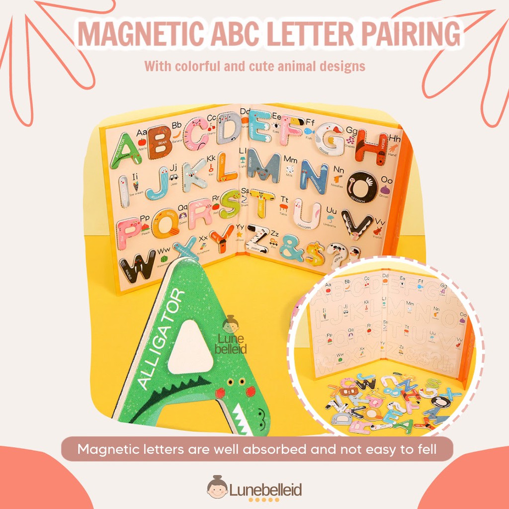 Magnetic ABC Puzzle Letter Pairing Alphabets | Shopee Philippines