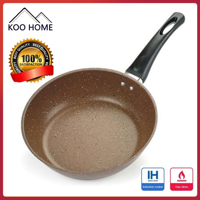 Non stick Pan 20cm 24cm 28cm Kitchen Iron Frying Pan Multi Roaster Stove For Home Cookware Cooking Shopee Philippines