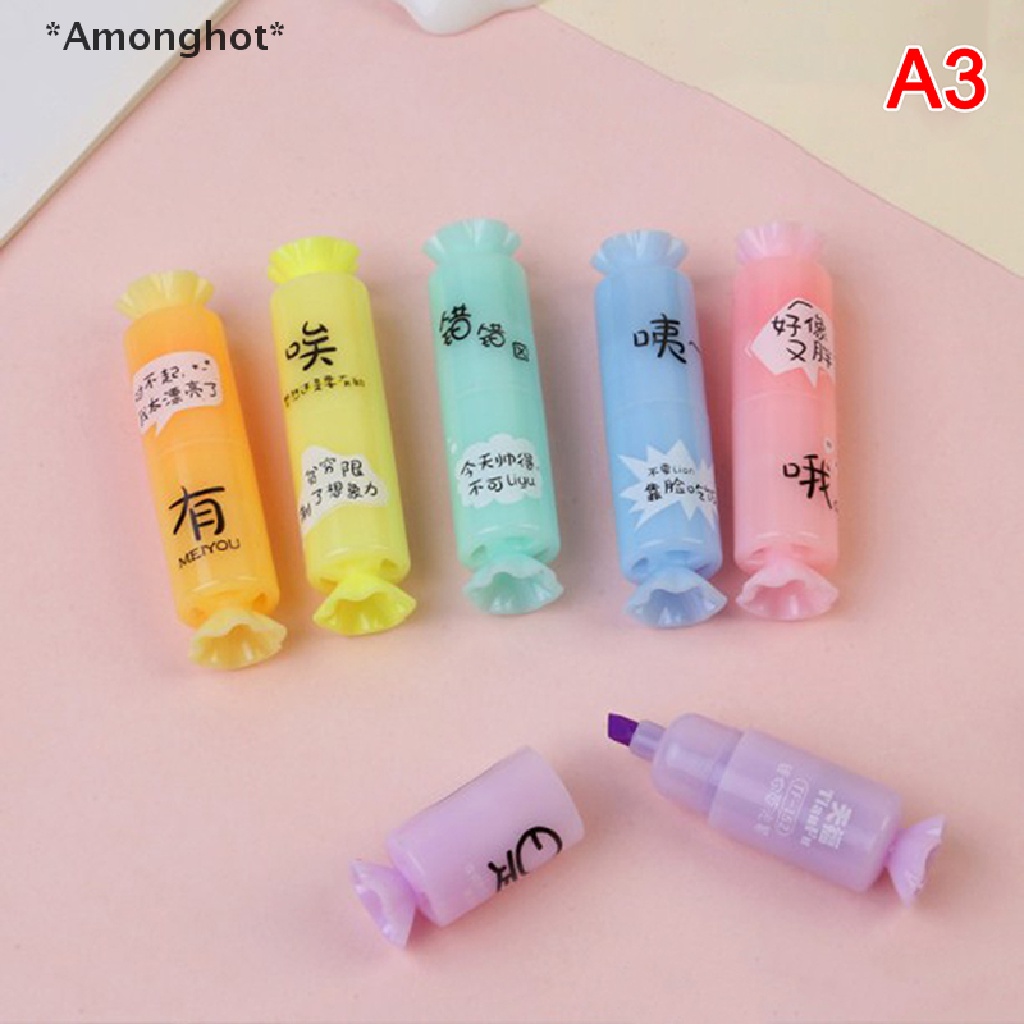 Amonghot> 6Pcs/Lot Cute Cartoon Cat Highlighters School Office ...