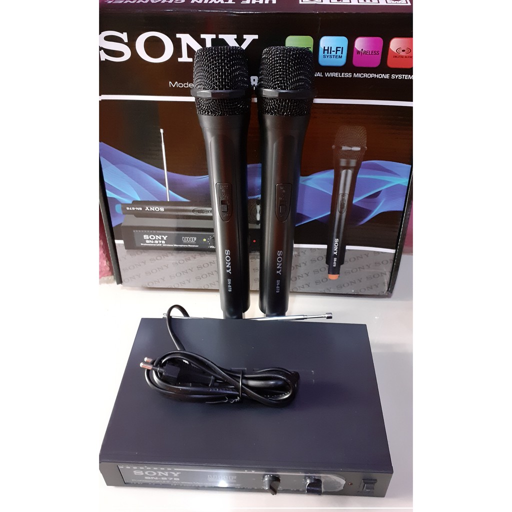 Sony mic wireless double mic Handheld Microphone vocal Amplifier ...