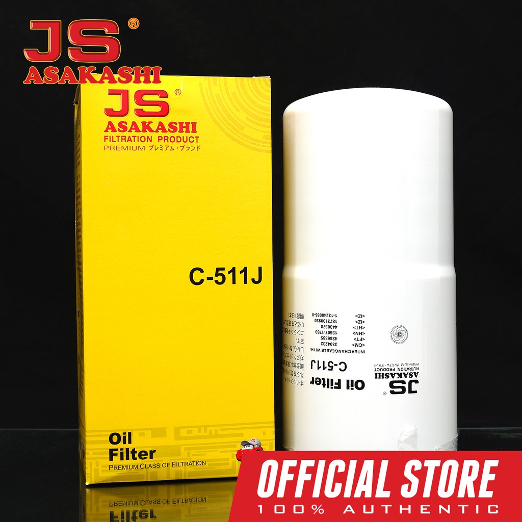 JS Oil Filter C511J for Isuzu 6SA1/6RB2/EX220-2, Isuzu Caterpillar 245B ...