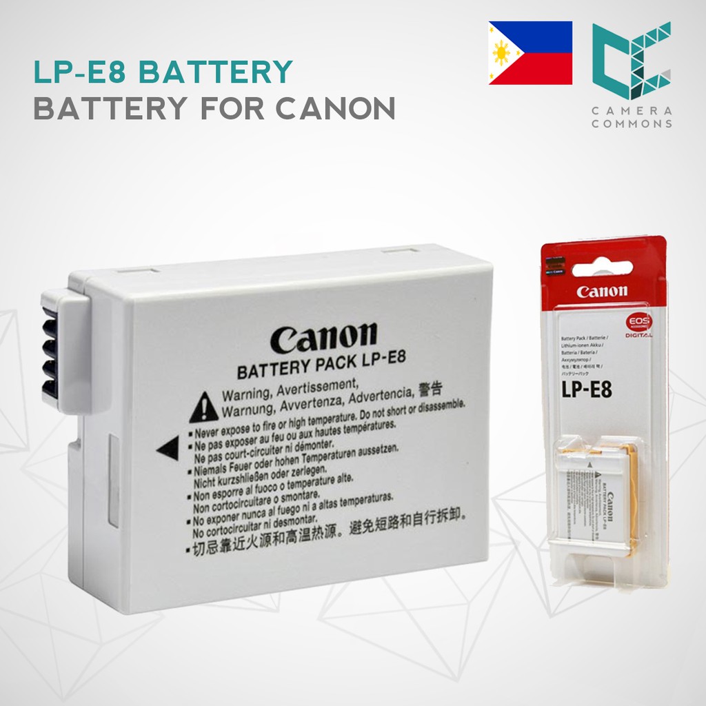 Canon LP-E8 Rechargeable Lithium-Ion Battery Pack | Shopee Philippines