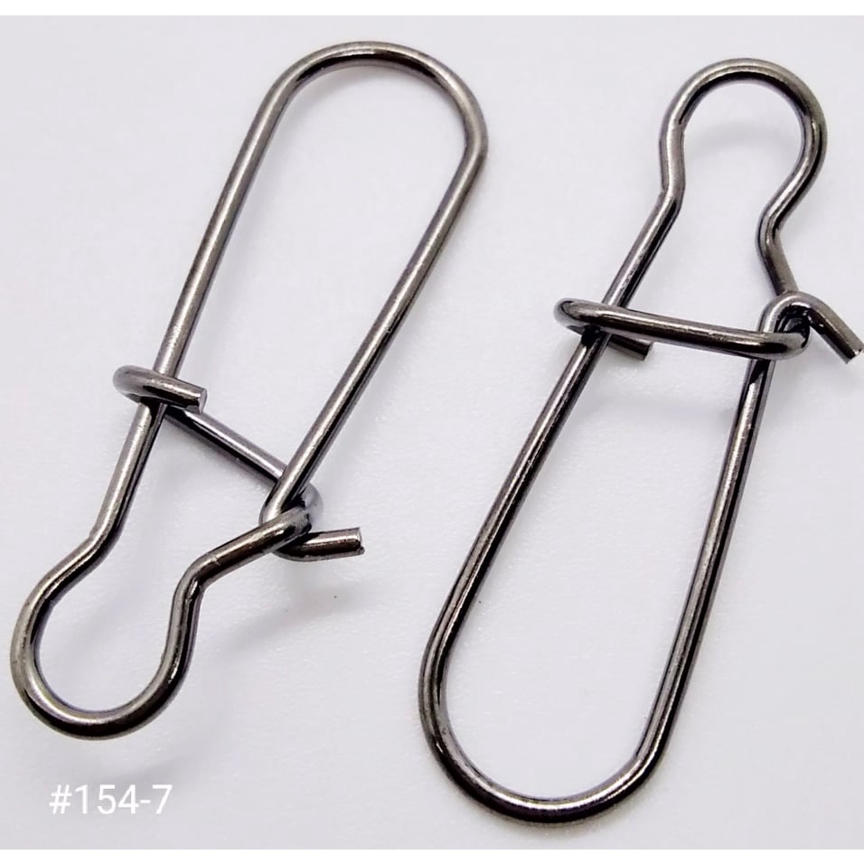 Fishing line lock snap on connector stainless steel duo lock 10 pcs per ...