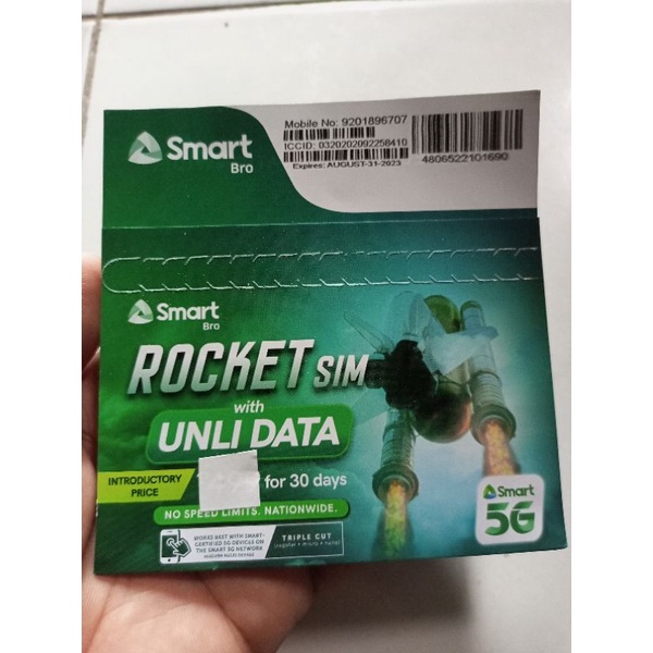 SMARTBRO ROCKET SIM UNLI DATA FOR 30 DAYS | Shopee Philippines
