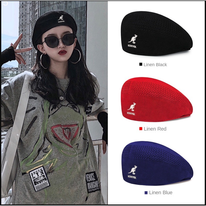 YOMI Thin Mesh Painter Hat Male Ins Trend Korean Unisex Kangaroo Hat ...