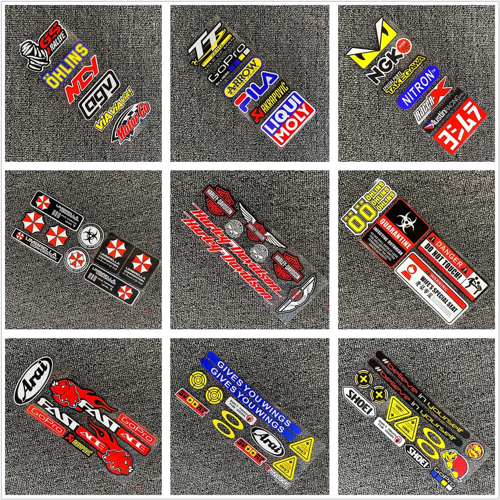 Reflective Motorcycle Side Strip Sticker Helmet Decal Car Styling Vinyl ...