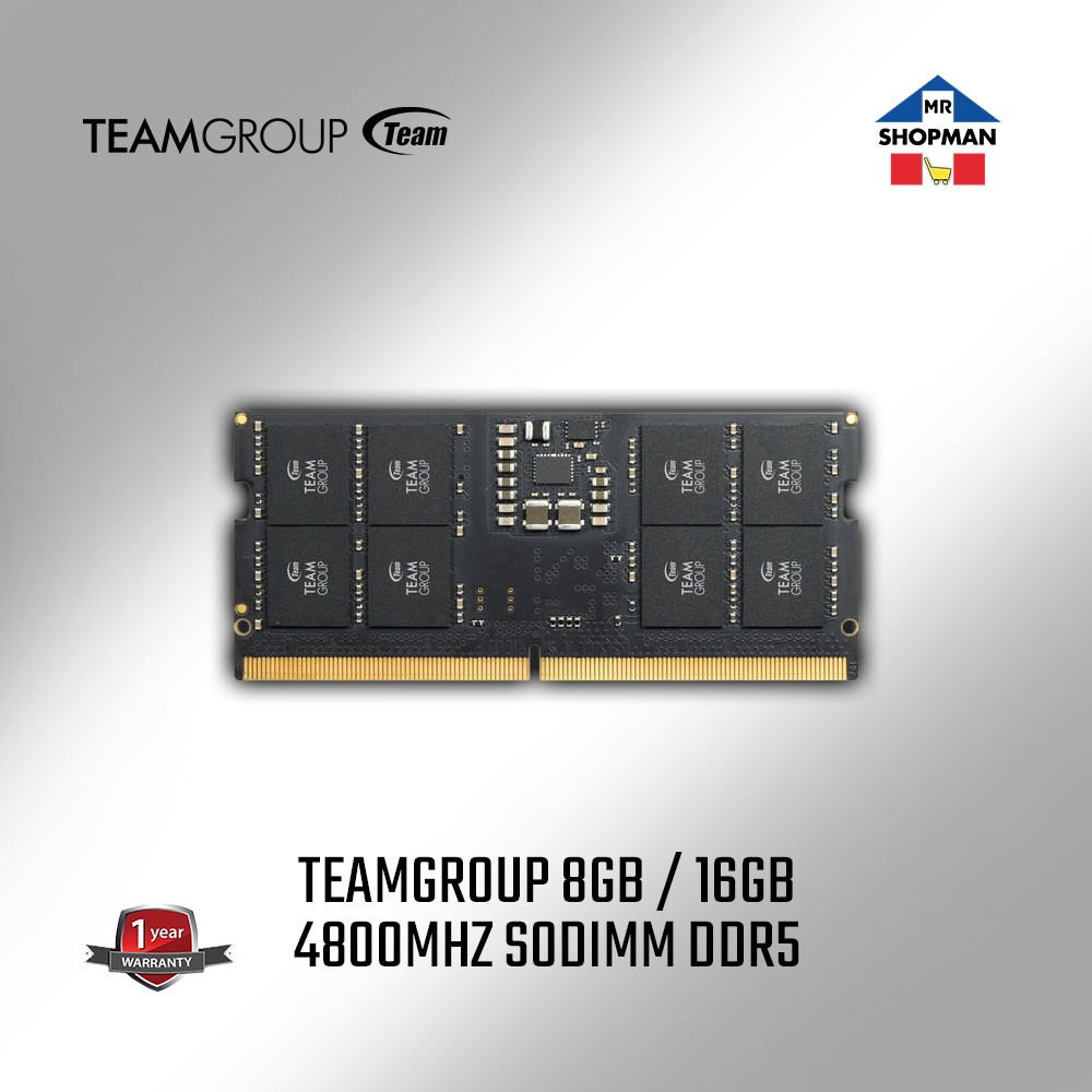 Teamgroup Elite SODIMM DDR5 8Gb / 16GB 4800Mhz / 5200Mhz Laptop RAM SO ...