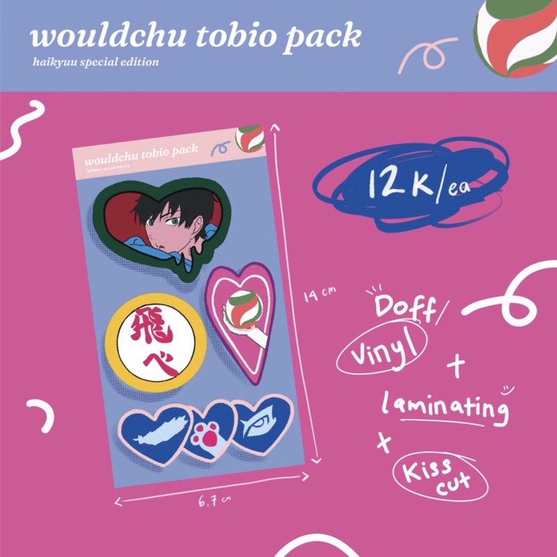 Wouldchu - Tobio Pack Haikyuu Special Ed. Reupload Sheet Sticker ...