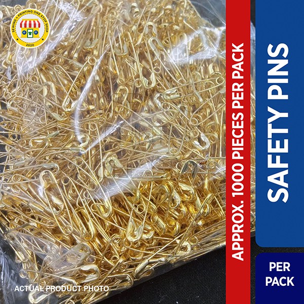 Safety Pin Perdible gold silver (1000 pcs per box) | Shopee Philippines