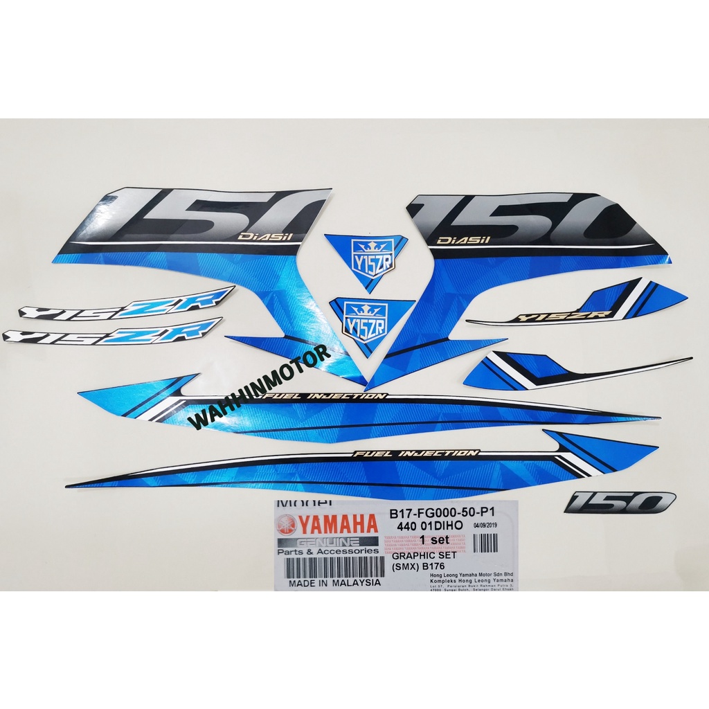 YAMAHA Y15ZR Y15 Y-SUKU FULL BODY STICKER STRIPE GRAPHIC SET BLACK ...