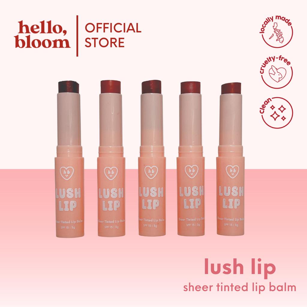 Hello Bloom Lush Lip [Sheer Tinted Lip Balm SPF 15] | Shopee Philippines