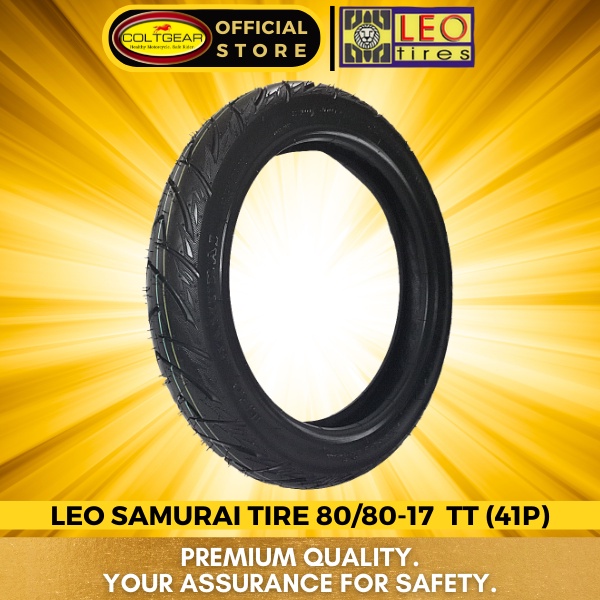 LEO Motorcycle Tire 80/80-17 [Tube-Type] Samurai (41P) | Shopee Philippines