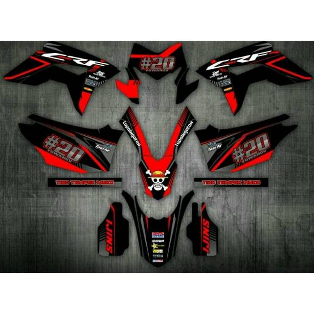 Crf 150-l Blak And Red Decal Variations | Shopee Philippines