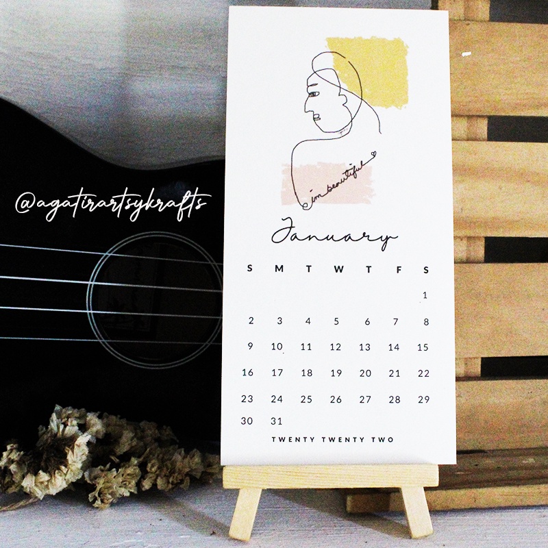 2024 ARTSY DESK CALENDAR (with stand) | Shopee Philippines