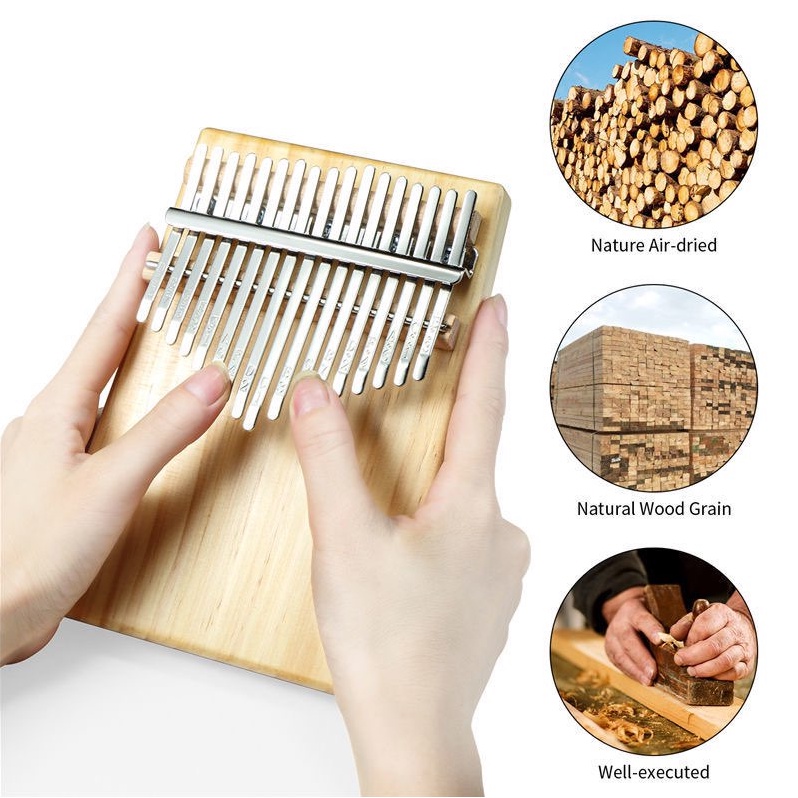 Finger Thumb kalimba 17 tone for beginner with box and small hammer ...