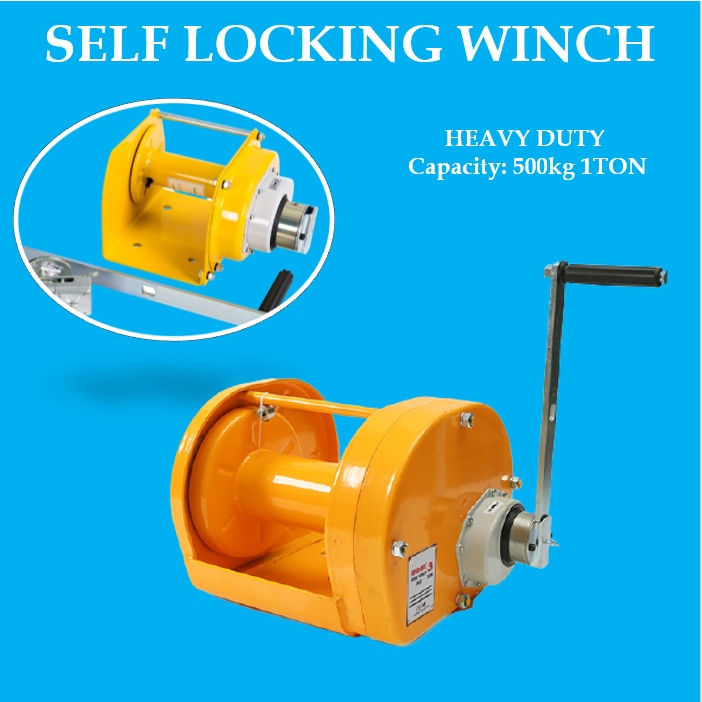 Toyu 500-1kg Heavy Duty Self-Locking Winch (Without Wire Rope) | Shopee ...