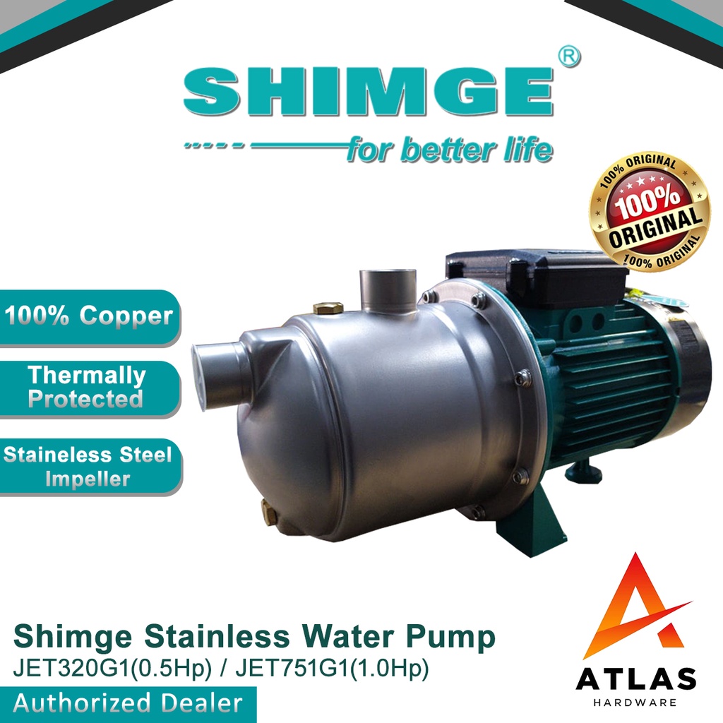 Shimge Water Pump 1/2Hp & 1Hp Stainless Steel | Shopee Philippines