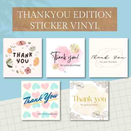 Quick THANK YOU Packaging VINYL STICKER/ Greeting/HAMPERS/THANKYOU ...