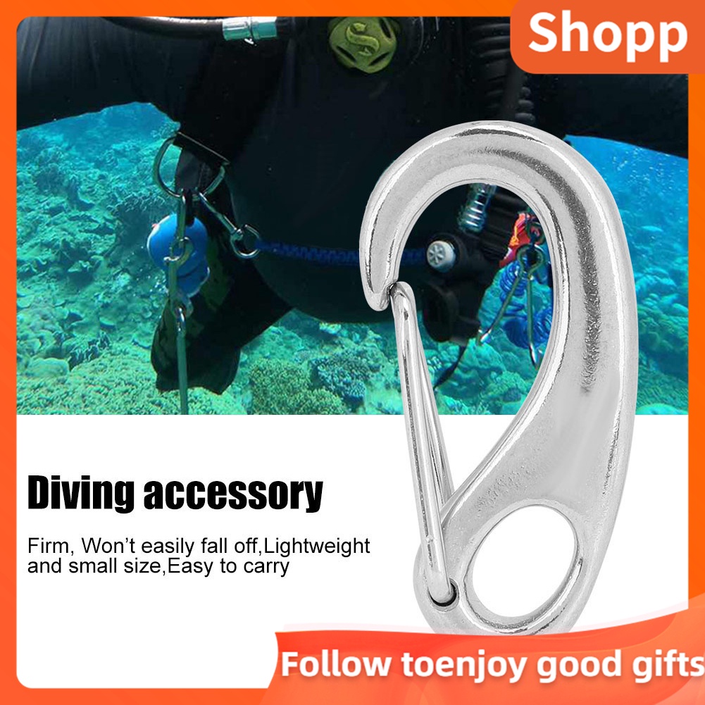 SHOPP Keep Diving Stainless Steel Scuba Snap Reef Hook Clip Carabiner ...