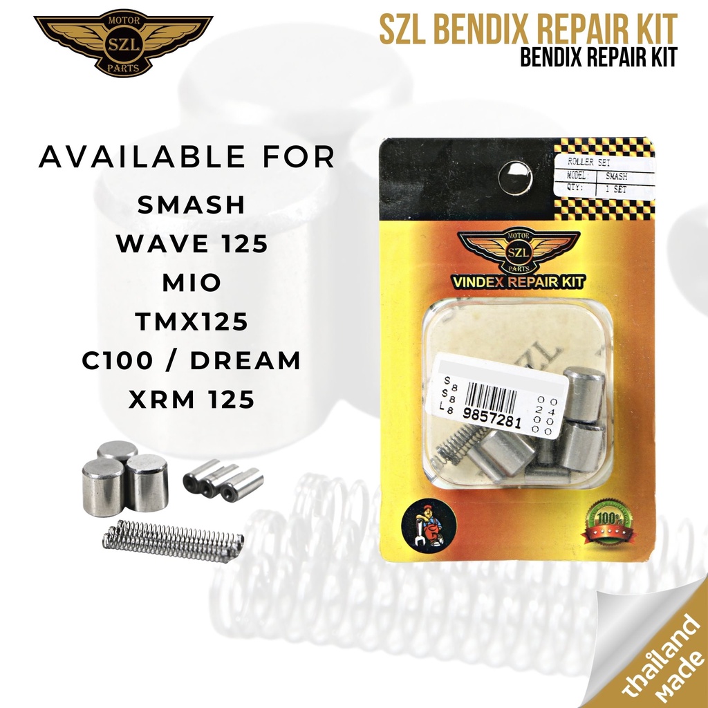 SZL MOTORCYCLE BENDIX REPAIR KIT FOR SMASH, MIO, TMX125, WAVE125, XRM ...