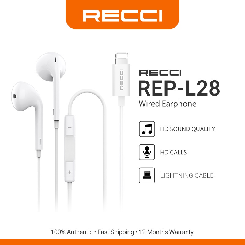 Recci REP-L28 Wired Earphone HD Sound Quality Shocked Bass Effect HD ...