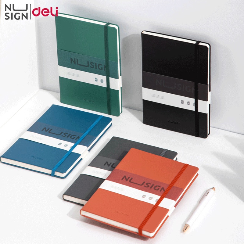 Nusign by Deli A5 Notebook Leather Thick Business Notebook Journal ...