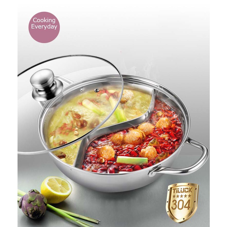 Thickened High Quality 304 Stainless Steel Pot Food Grade Hot Pot Dish ...