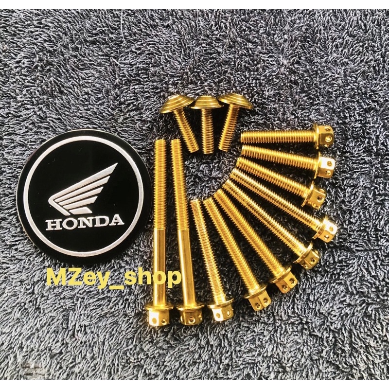 Gold. honda Click/Airblade Crankcase bolts set | Shopee Philippines