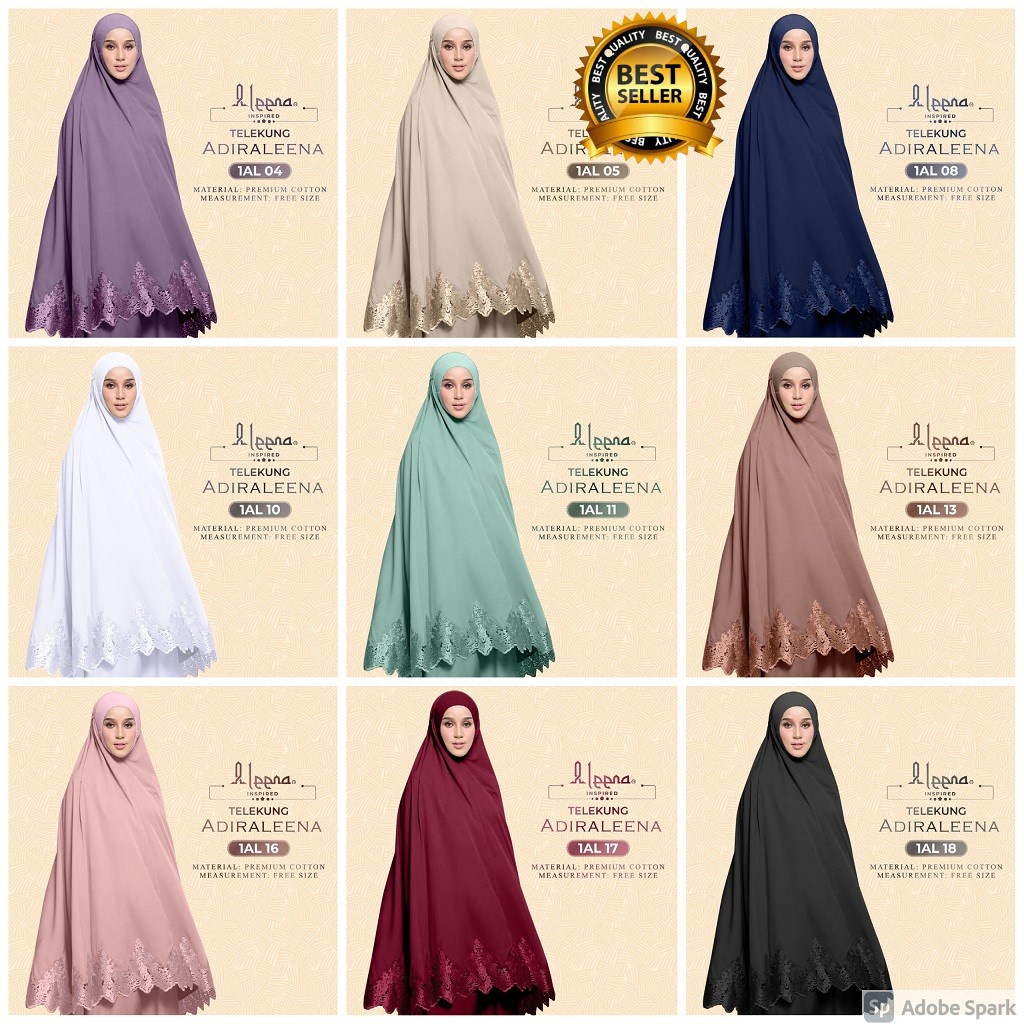 [Premium Quality] Telekung Aleena Adiraleena Inspired Vietnam ...