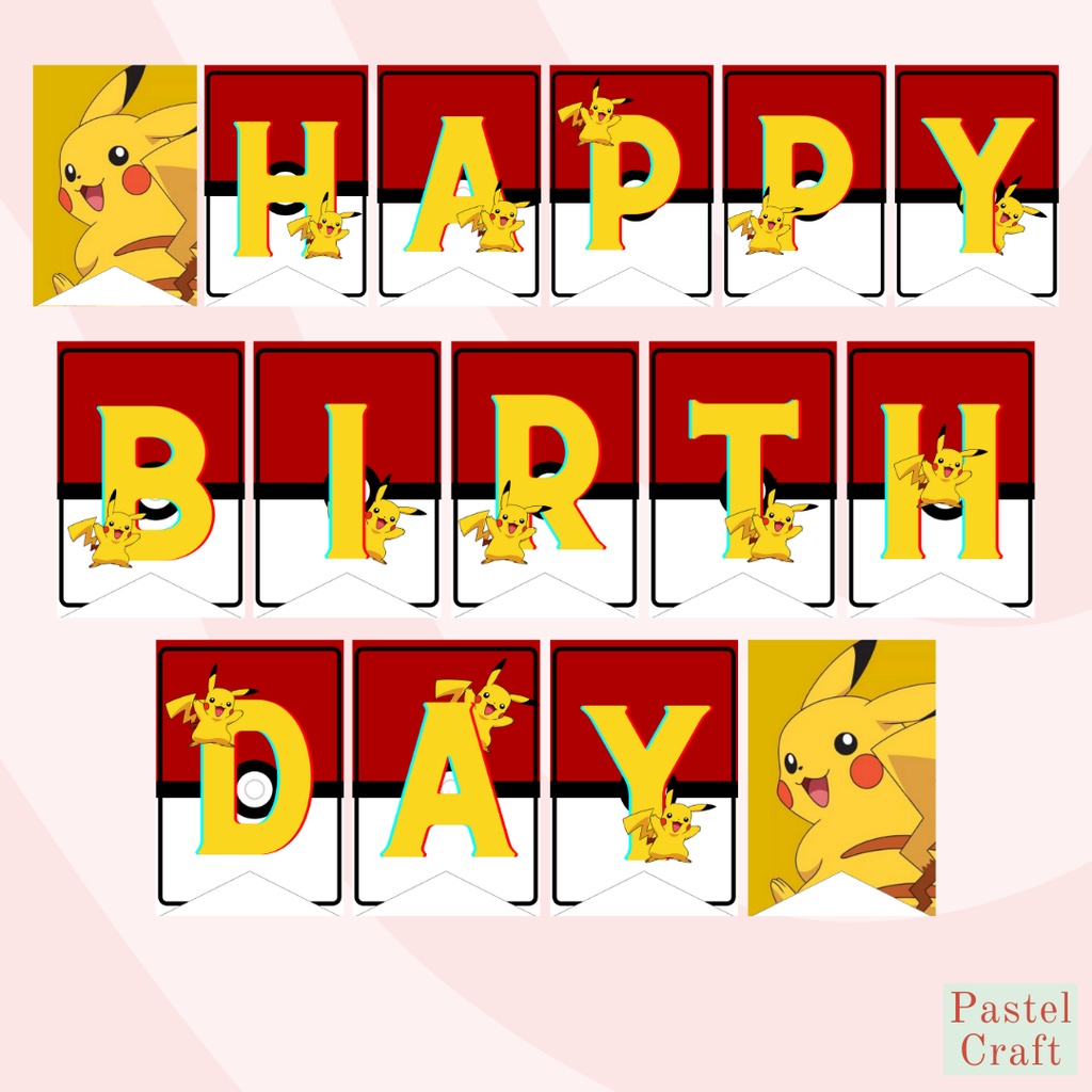 Pokemon Customized Banner (Message us before you order. Price is per ...