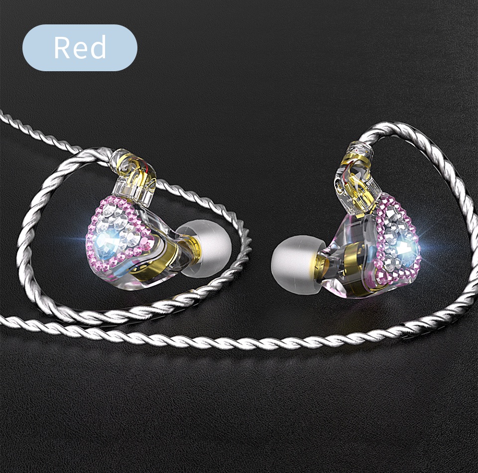 CVJ Shine Diamond-encrusted high-quality in-ear wired Earphone ...