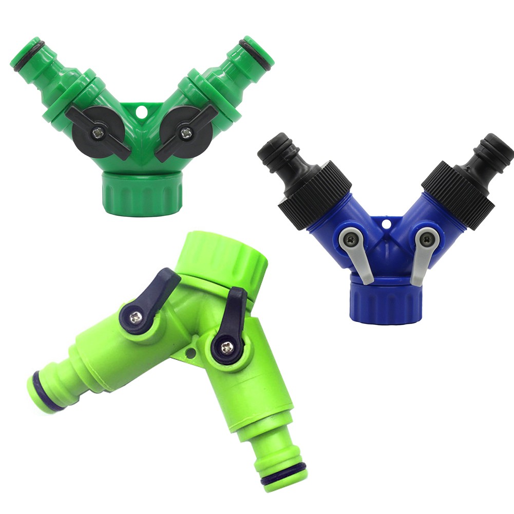 2 Pcs Y-Valve Splitter With Pacifier Connector Garden Hose Fittings ...