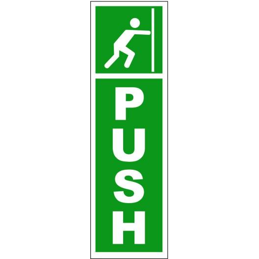 Push Sign Safety Signages Vinyl Sticker Lamination | Shopee Philippines