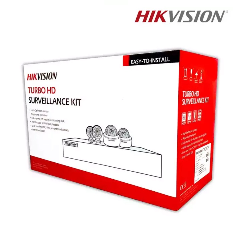 Hikvision 4CH 2MP TURBO HD CCTV Package DIY Kit 1080P with Mobile ...
