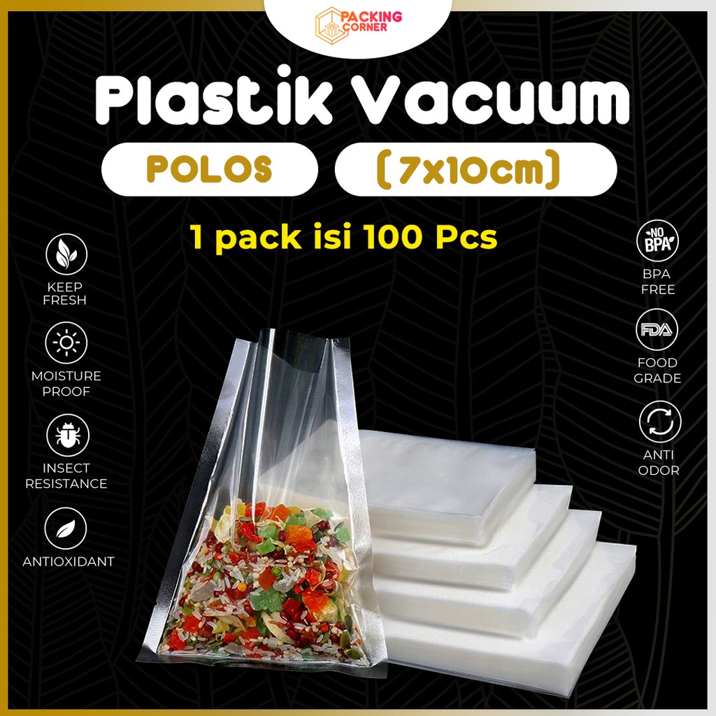 Plastic Vacuum Sealer 7x10cm Plain Plastic Vacuum Bag 7x10cm Vacuum ...