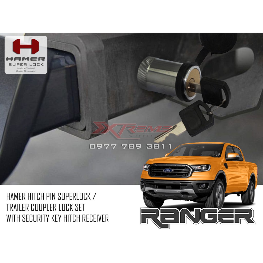 HAMER SUPER LOCK, Hitch Pin Trailer Coupler Lock Set for Ford RANGER ...
