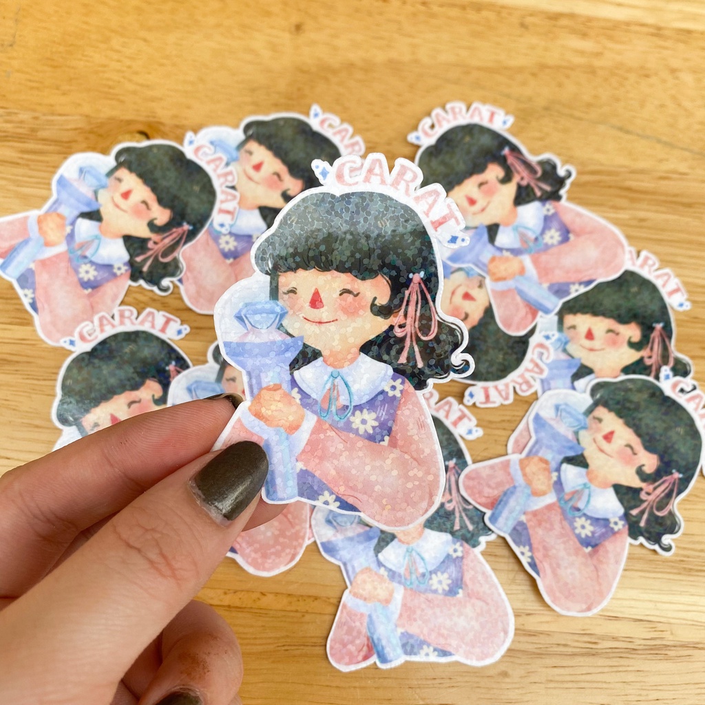 7 Teen Vinyl Stickers, Carat Sticker, KPOP Fangirl Sticker, 17 Cute ...