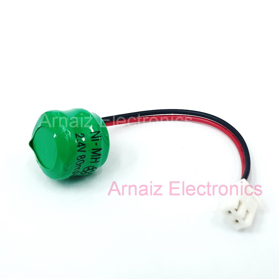Battery for Camsco and Panasonic Timers NIMH 2.4V 80mAh 2x Button Cells ...