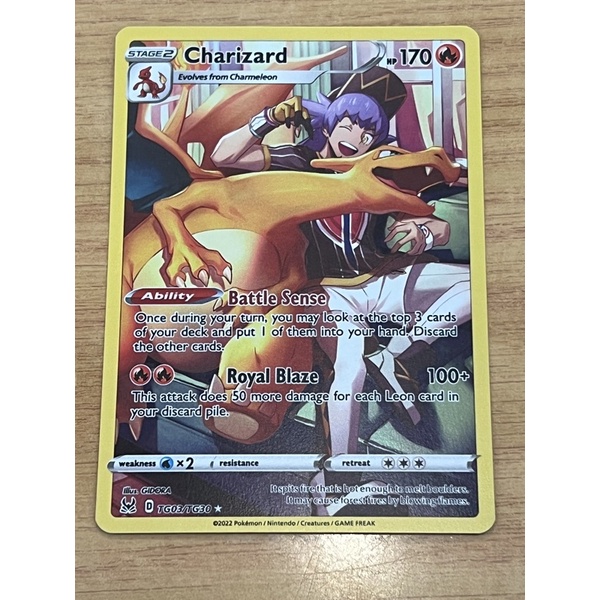 POKEMON TCG SS11 Lost Origin - Charizard - TG03/TG30 - Trainer Gallery ...