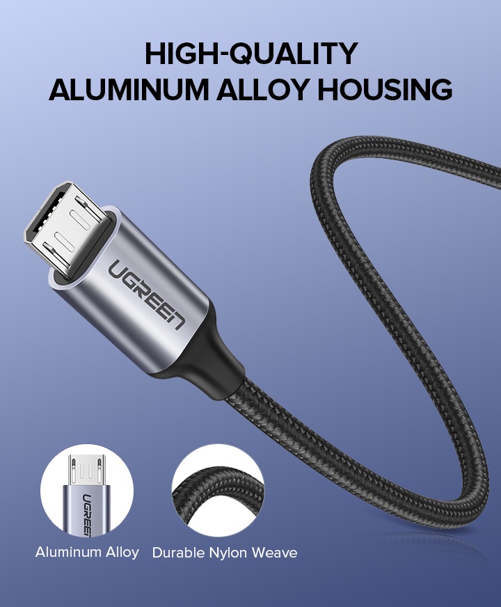 UGREEN Micro USB 2.0 To USB A Cable 18W 2A Qualcomm QC 3.0 Quick Charge ...