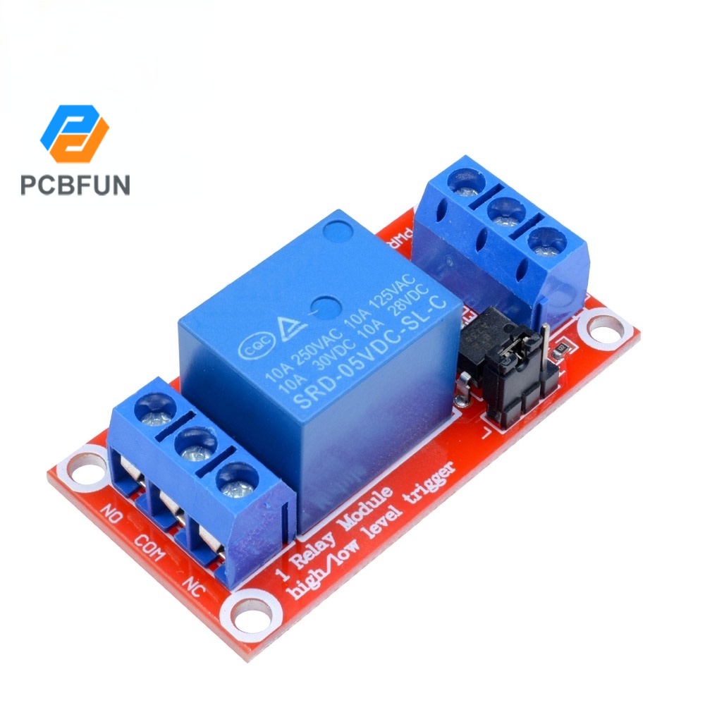 Pcbfun Dc 5V 9V 12V 24V Optocoupler Relay Module 1 Channel Support High ...