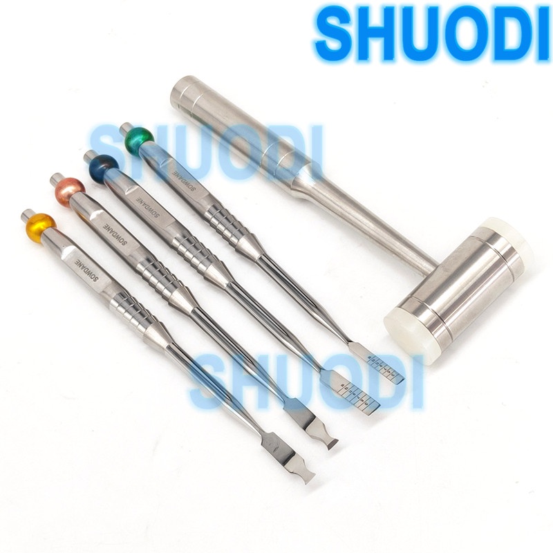 Dental Ochsenbein Chisel Tooth Bone Knife Bone Mallet Tools Set Dental
