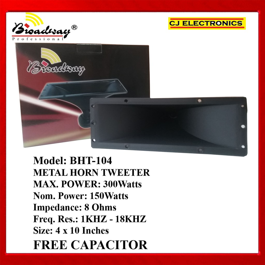 Metal Dome Tweeter Broadway 300 WATTS with capacitor BROADWAY | Shopee ... Metal Dome Tweeter Broadway 300 WATTS with capacitor BROADWAY | Shopee ...