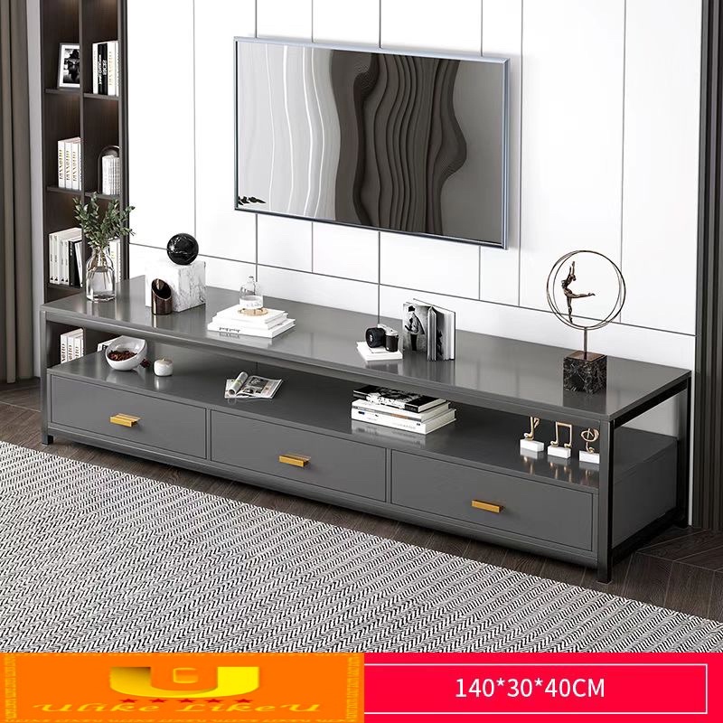 TV Rack 120&140*30*42cm (Marble White/Gold Black and Dark Gray ) with 2 ...