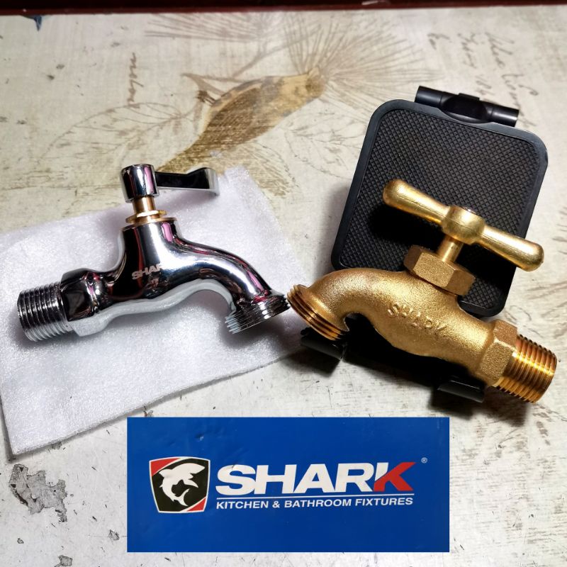 SHARK HOSE BIBB FAUCET CHROME AND SOLID BRASS HEAVY DUTY (MAKAPAL ...