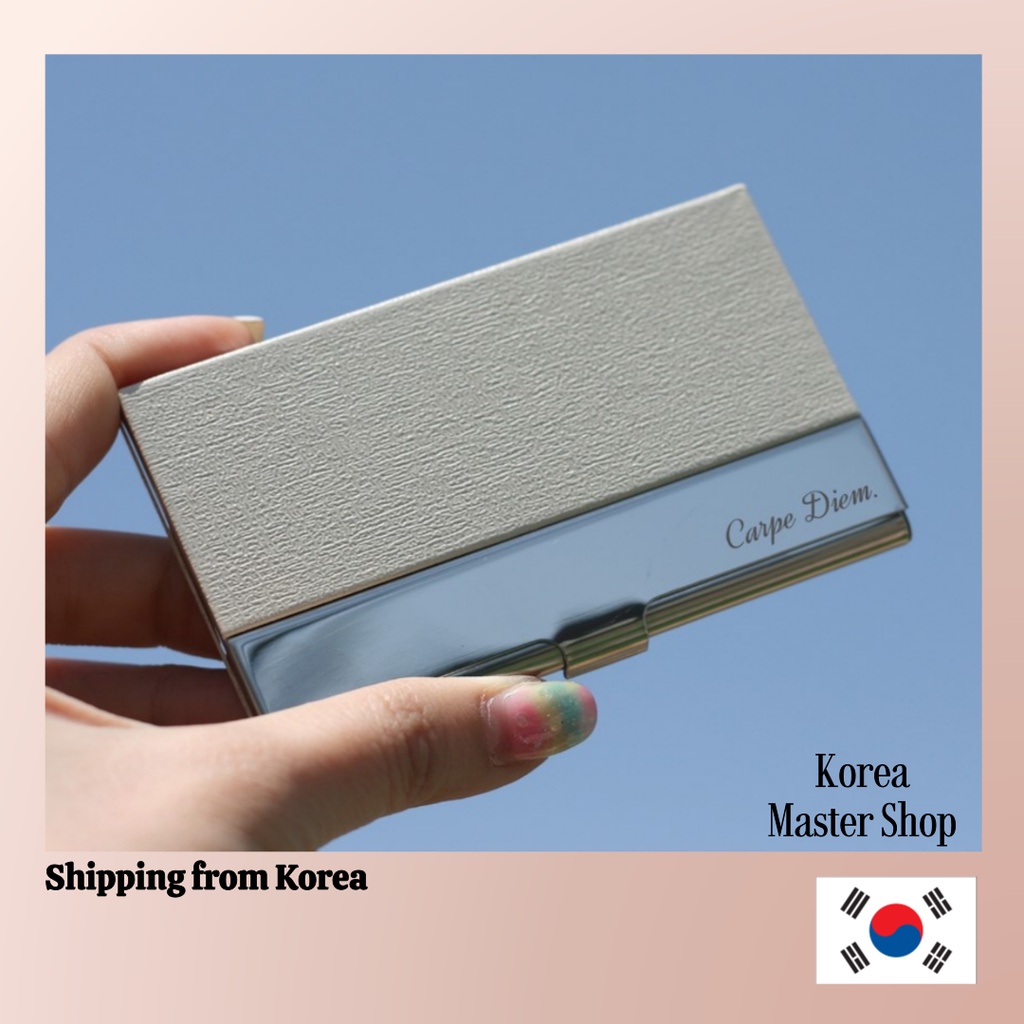 Customised gift Imprint Card Holder Wallet Metal Wallet | Shopee ...