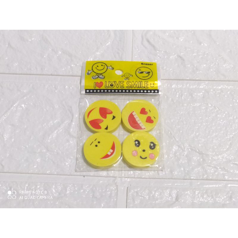Cute Smiley Eraser (4 pcs.) | Shopee Philippines
