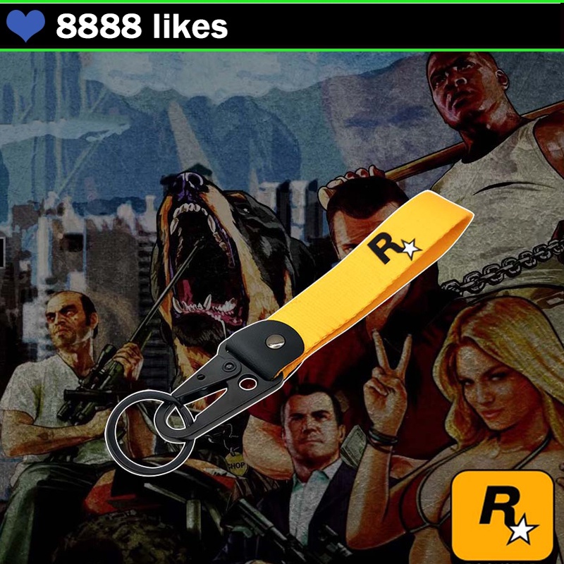 Gta Game Keychain R Star Car Peripheral Trend Car Eagle Mouth Buckle ...