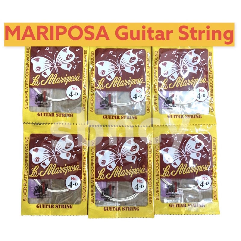 La Mariposa Guitar String No. 4 5 6 (Sold per 6's per #) | Shopee ...