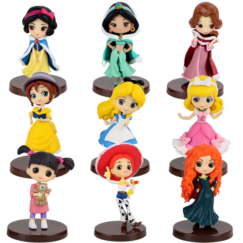 3pcs/set QPosket Princess Jessie Merida Boo Ariel Mermaid Snow White ...